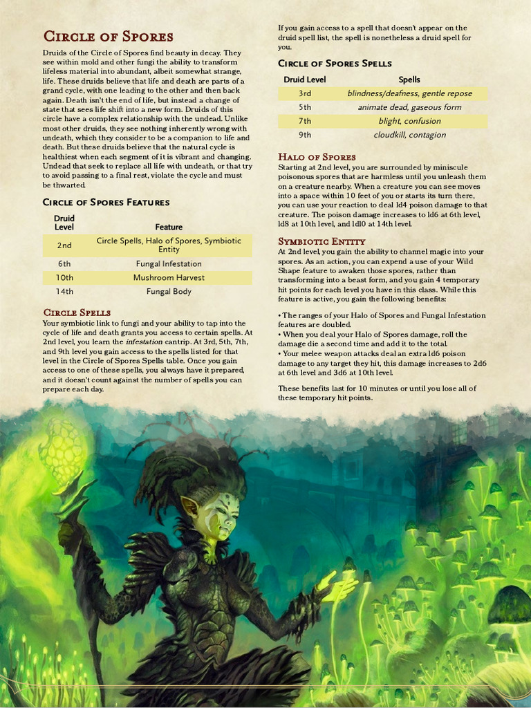 Circle of Spores Rework | PDF