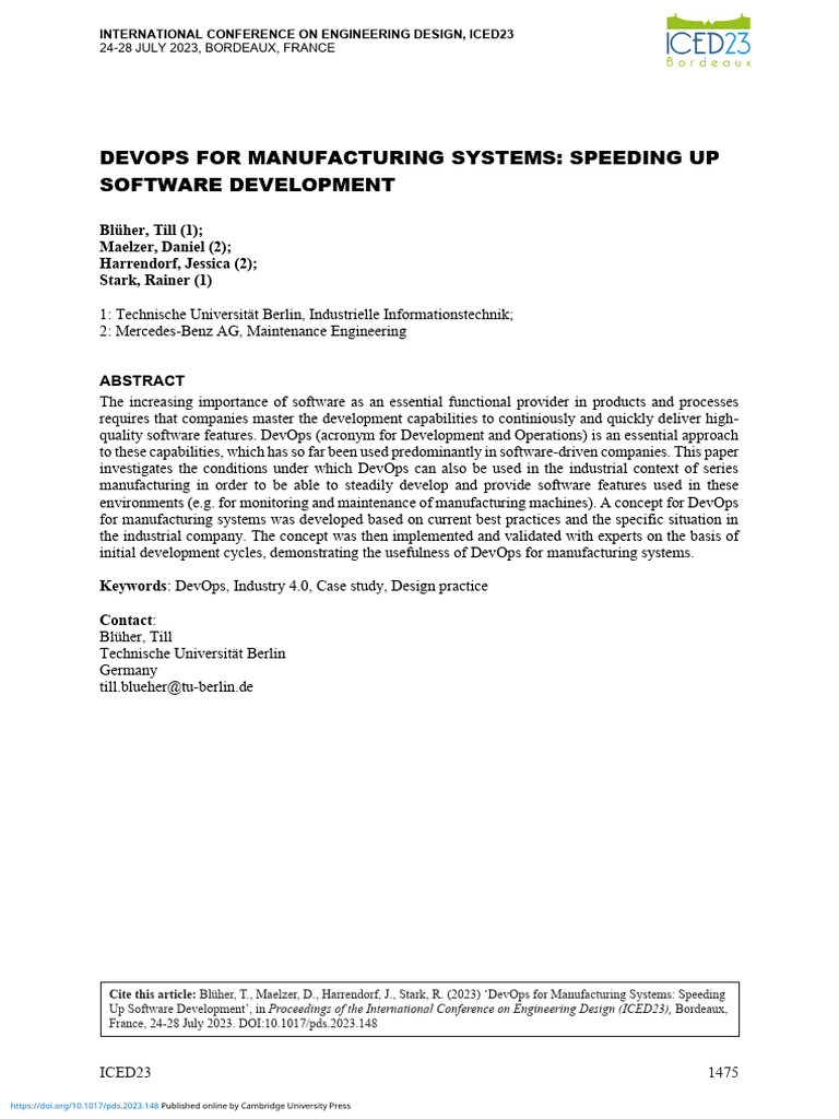 Devops For Manufacturing Systems Speeding Up Software Development | PDF