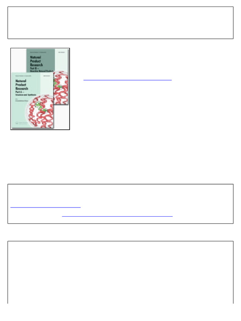 New Cytotoxic Isoflavone From The Root Bark of Brosimum Utile | PDF ...