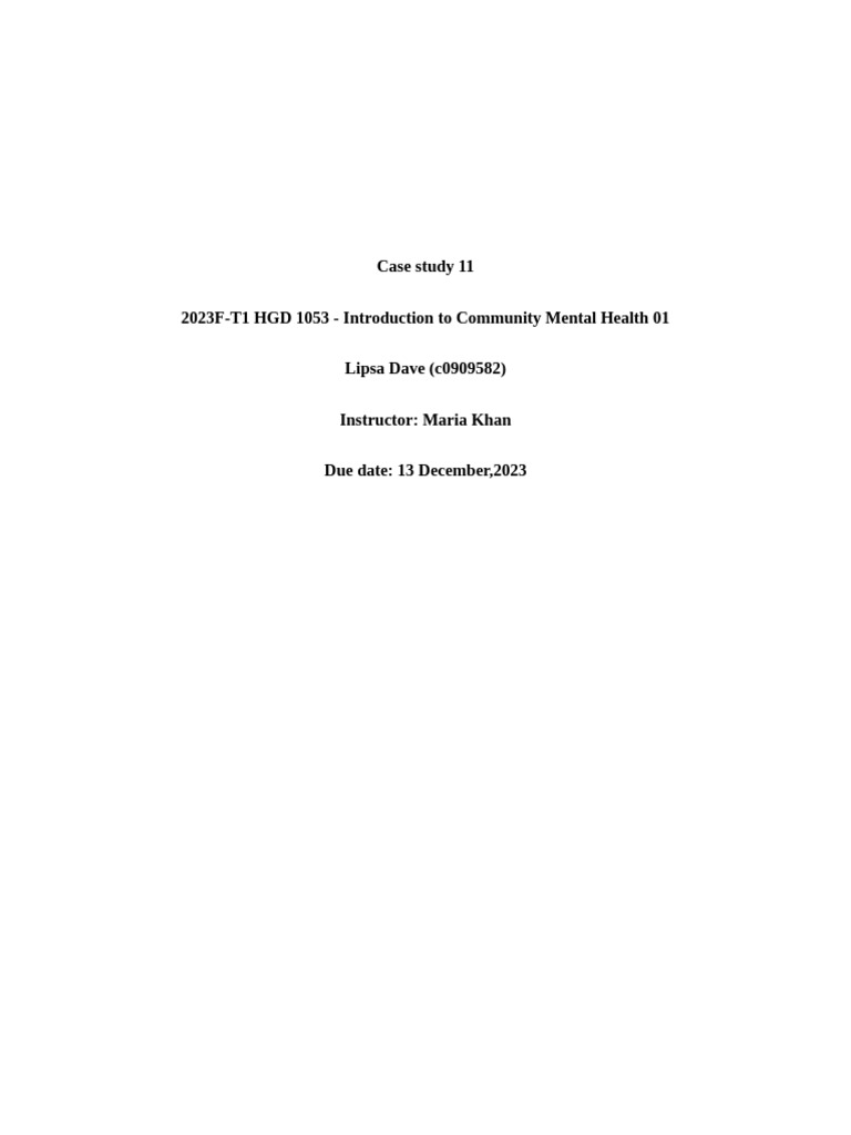 Case Study 11 Maria Khan | PDF