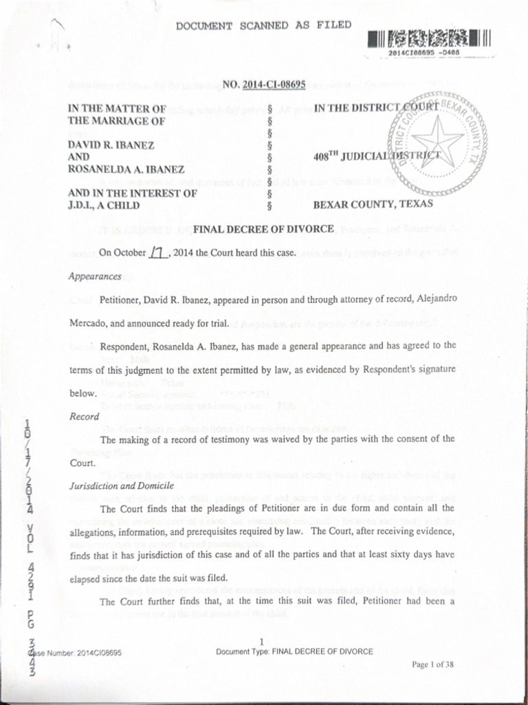 Divorce Doc 1 | PDF