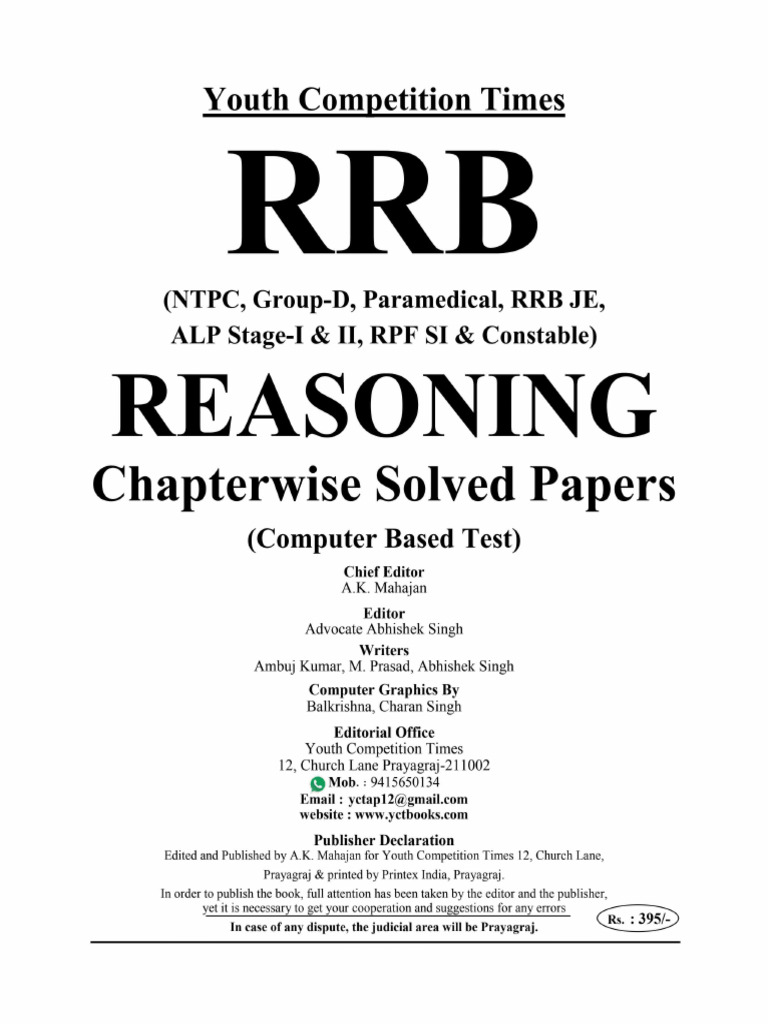 Ilide Info Yct Rrb Reasoning Chapterwise Solved Papers Yct Expert Team Z Library Pr Pdf
