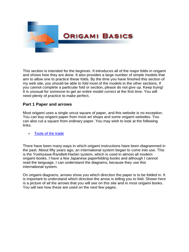 Origami Basics | PDF