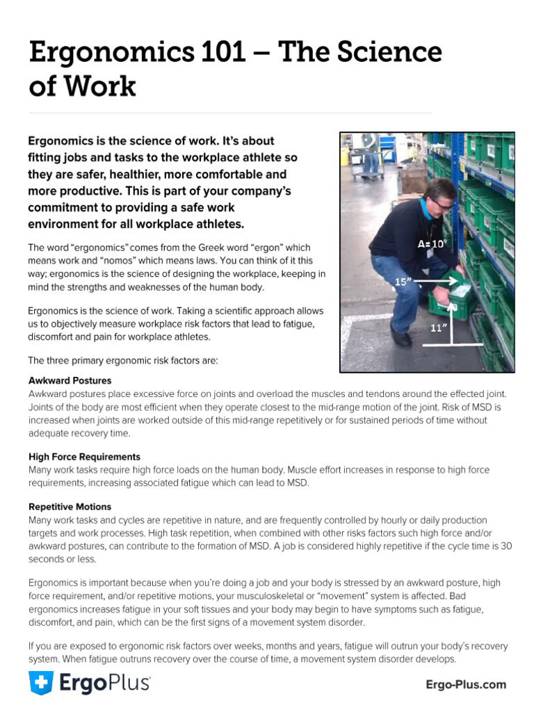 Ergonomics 101 1 | PDF