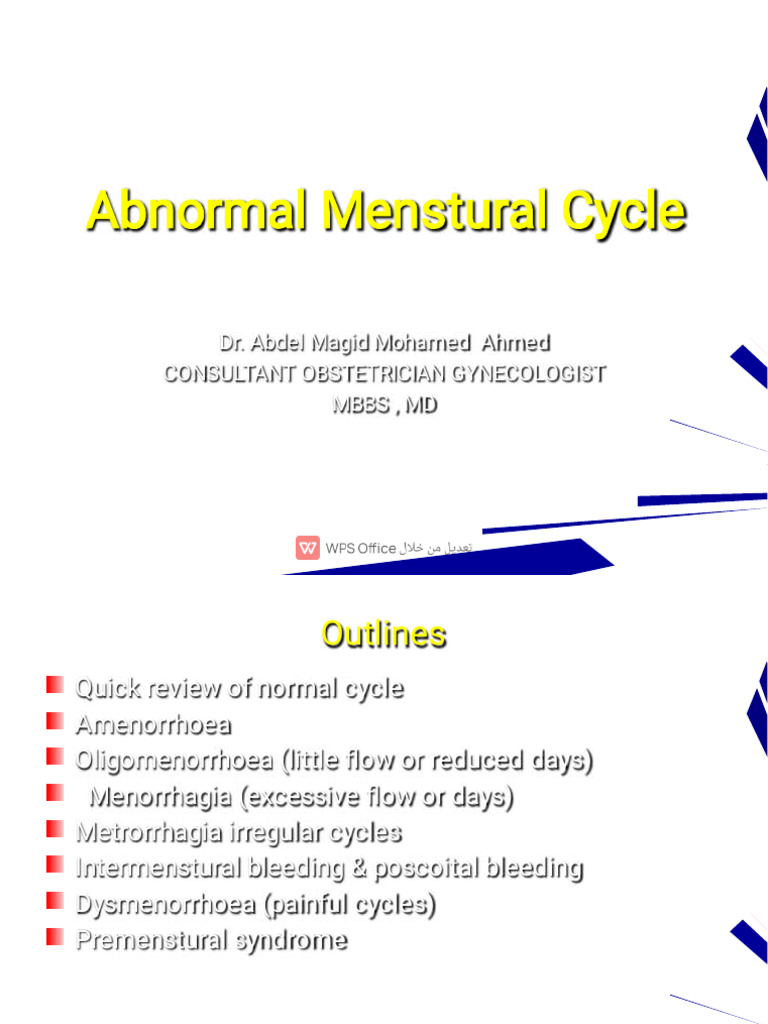 Normal & Abnormal Menstruation 99 - + | PDF