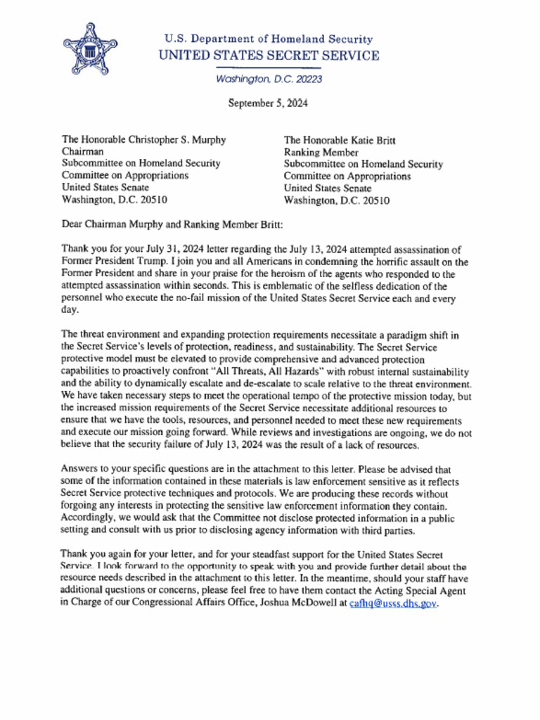 Rowe Letter To Congress | PDF