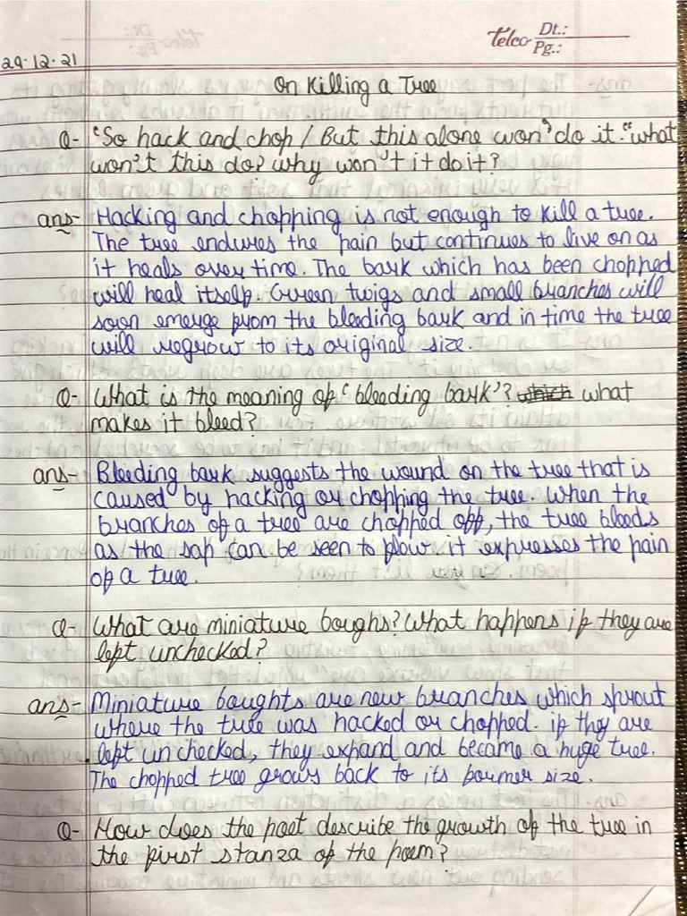 On Killing A Tree English | PDF