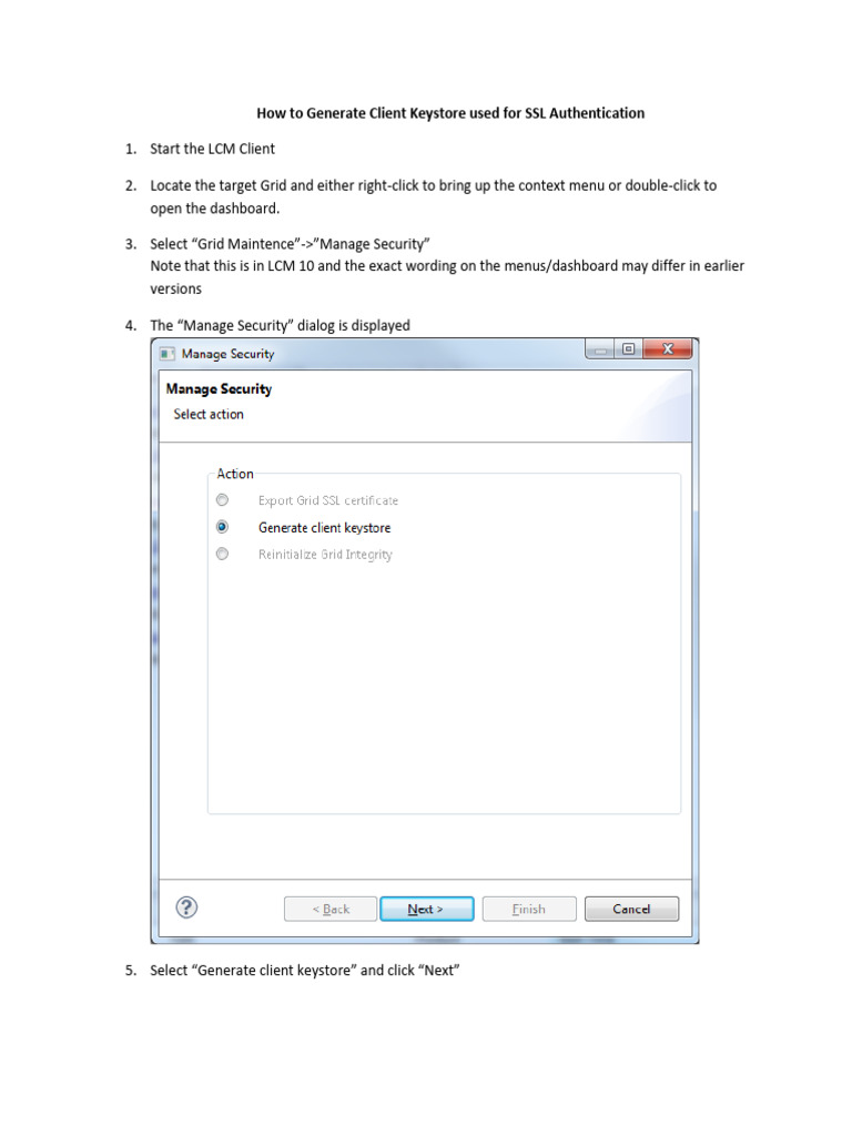 How To Generate Client Keystore Used For SSL Authentication (M3BodProcessor Specific) | PDF