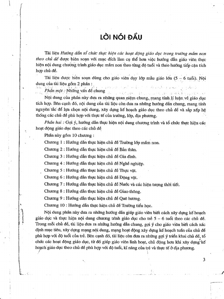 Tai Lieu Huong Dan Gd Mam Non | PDF