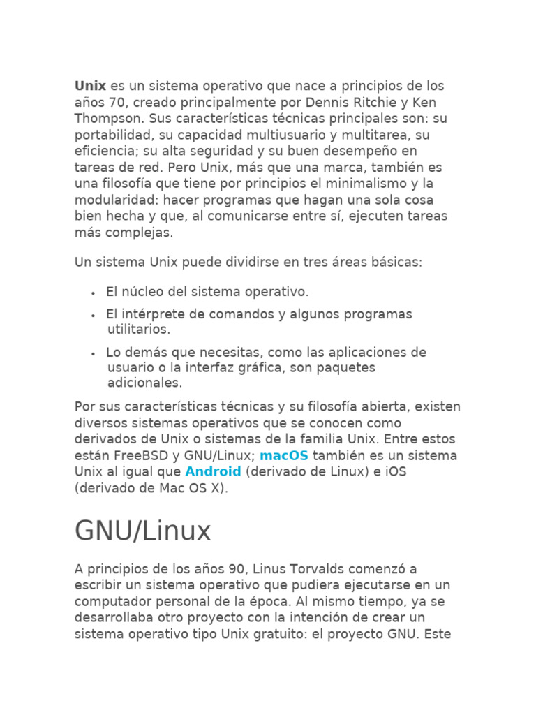 Sistemas Operativos Informe | PDF | Distribución de software de Berkeley | Unix