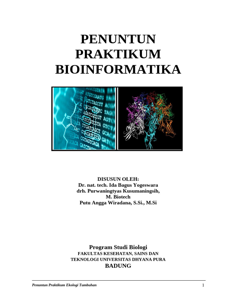 Penuntun Praktikum Bioinformatika Pdf