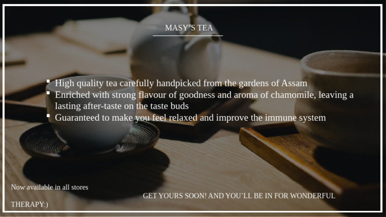 Tea Advertisement | PDF