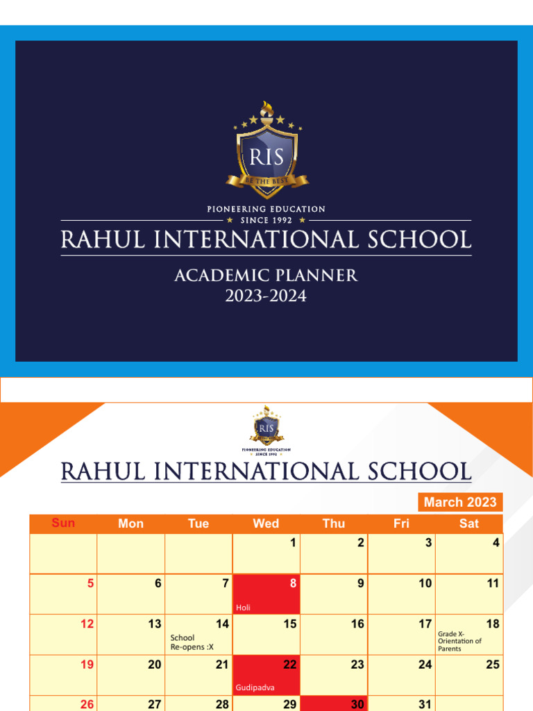 ANNUAL ACADEMIC CALENDER 2023 24 Boisar | PDF
