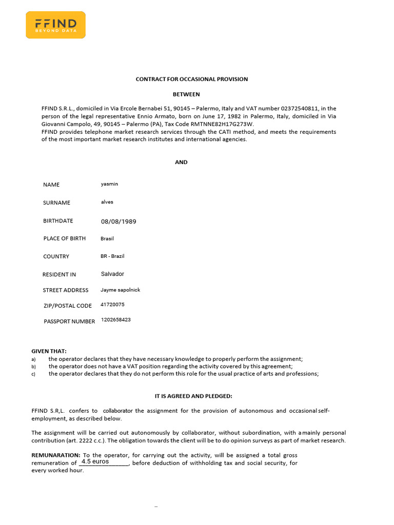 Remote Contract en | PDF