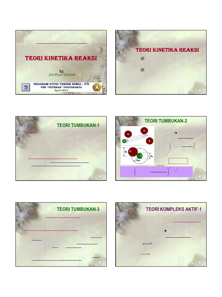 04 Teori Kinetika Reaksi Kimia Ppt | PDF
