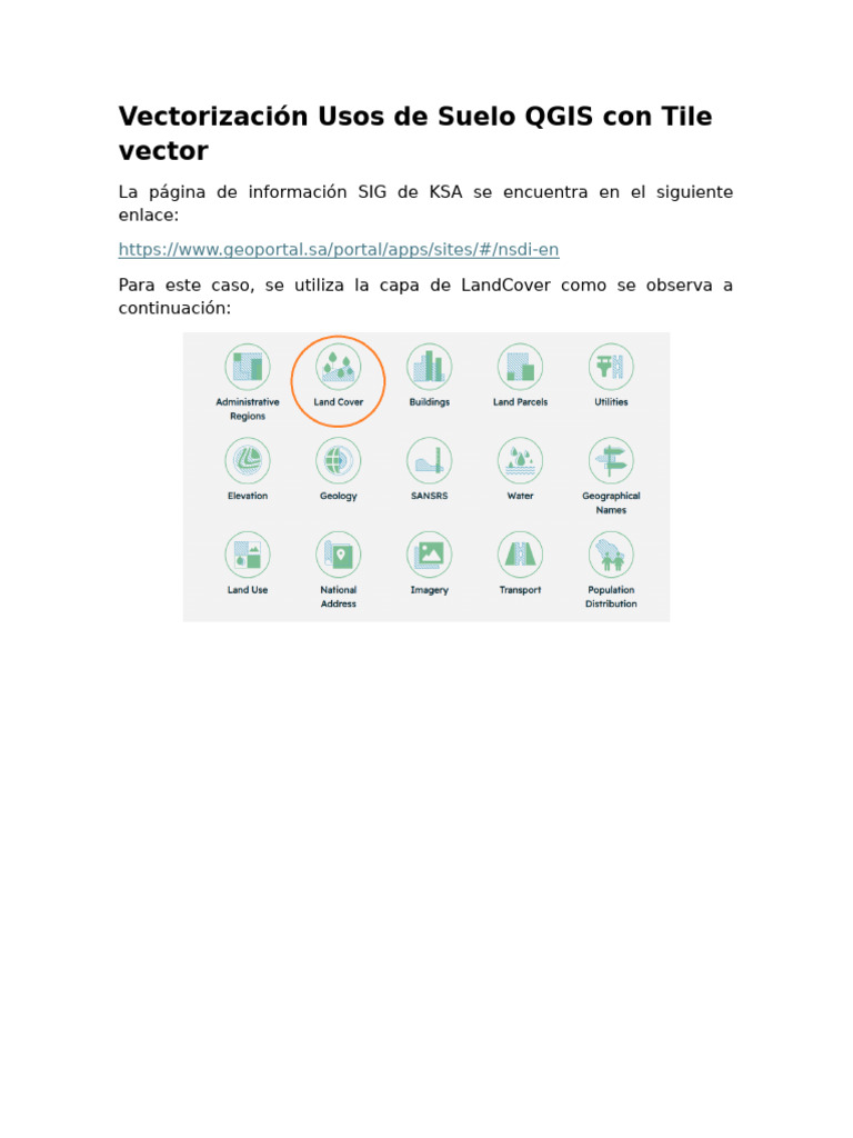 Vectorización Usos de Suelo QGIS Con Tile Vector | PDF