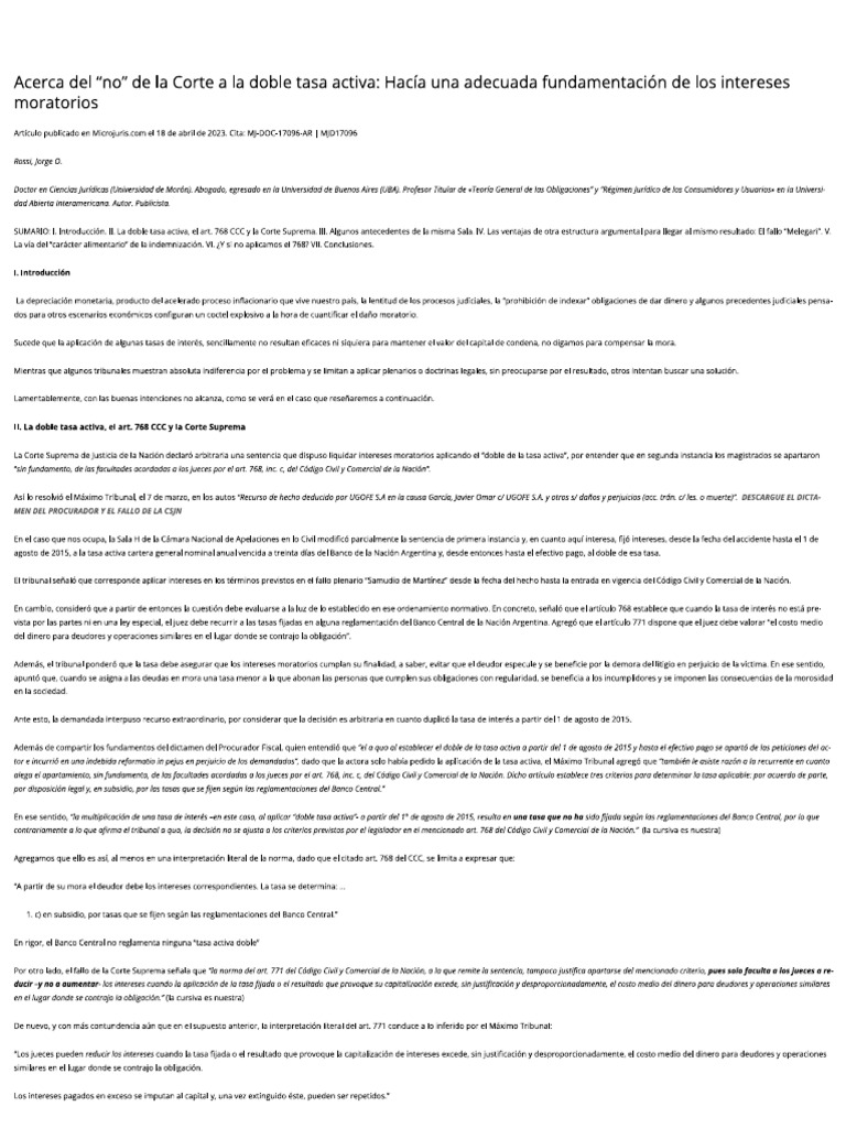 INTERESES - General - Doble Tasa Activa - Valores Actuales | PDF