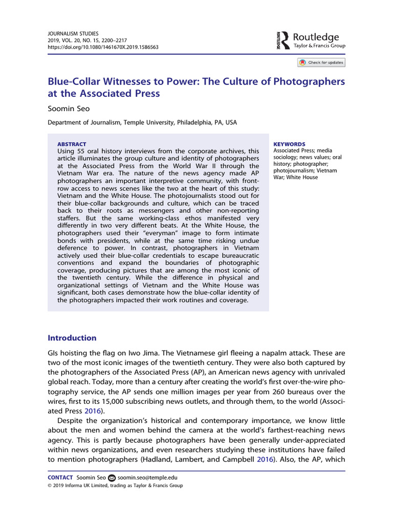 2019 Blue Collar Witnessses To Power The Culture of Photographers at ...
