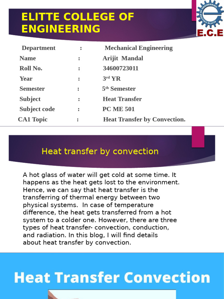 Heat transfer pptx | PDF