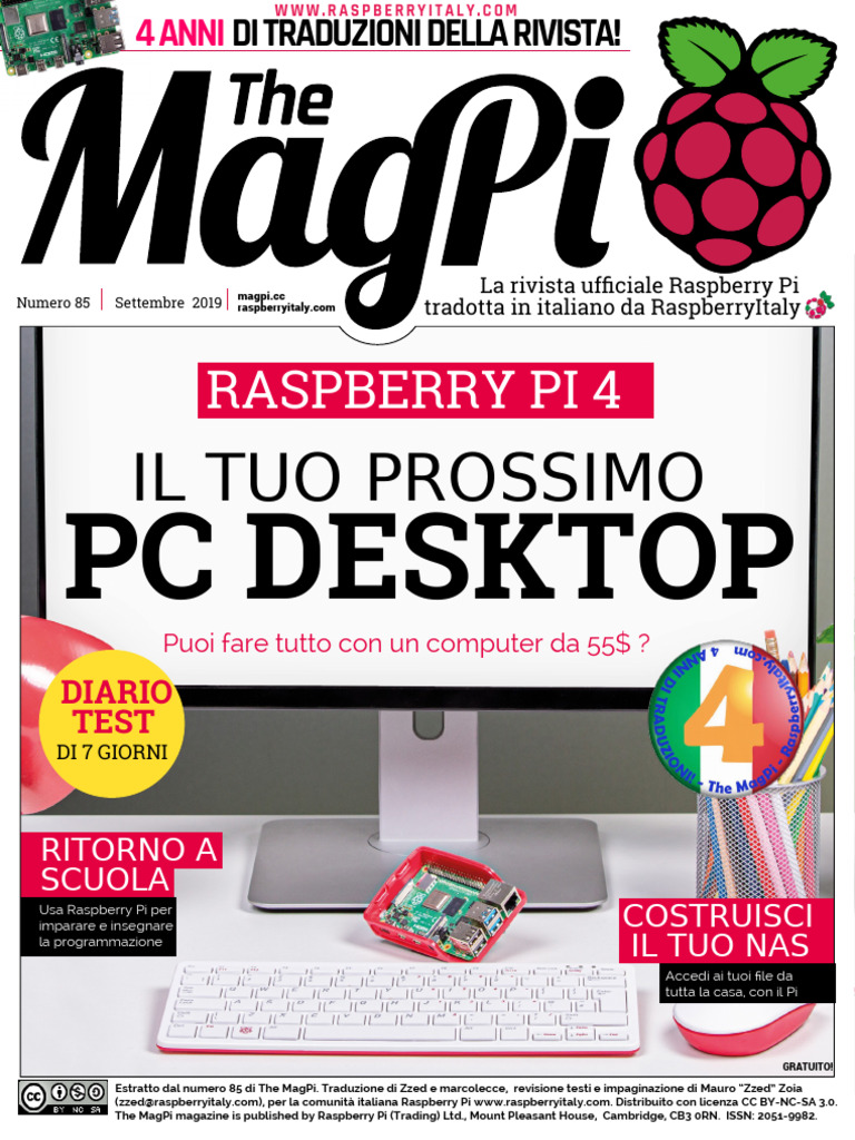 MagPi85 ITA RaspberryPi4 Il Tuo Prossimo PC Desktop-RaspberryItaly | PDF