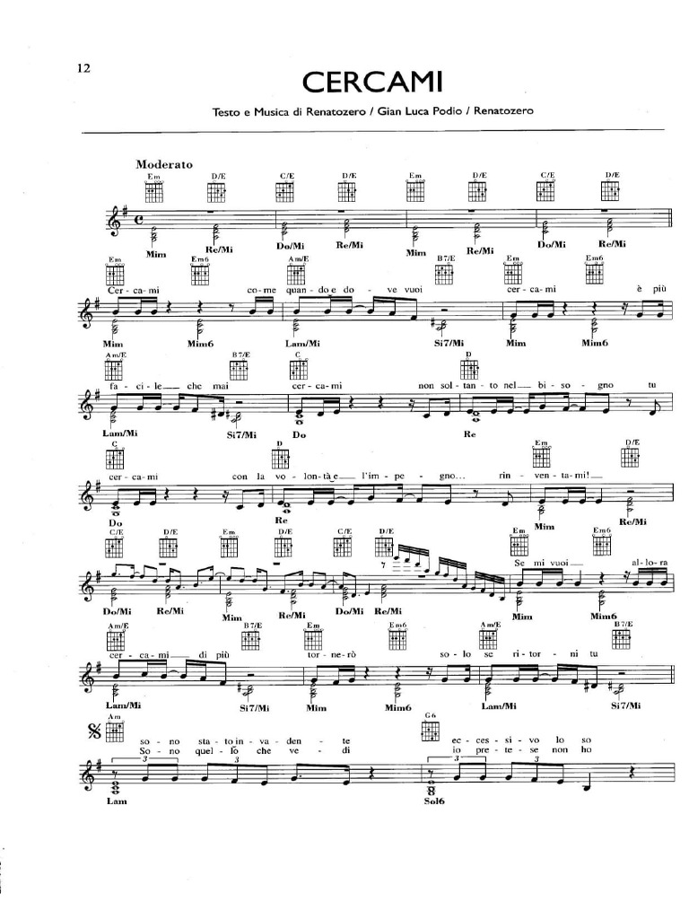 Cercami - Renato Zero | PDF