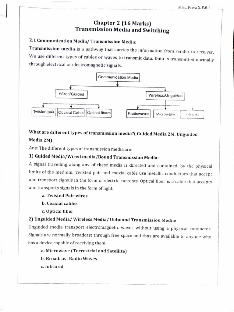 Chapter 2 Transmission Media and Switching | PDF