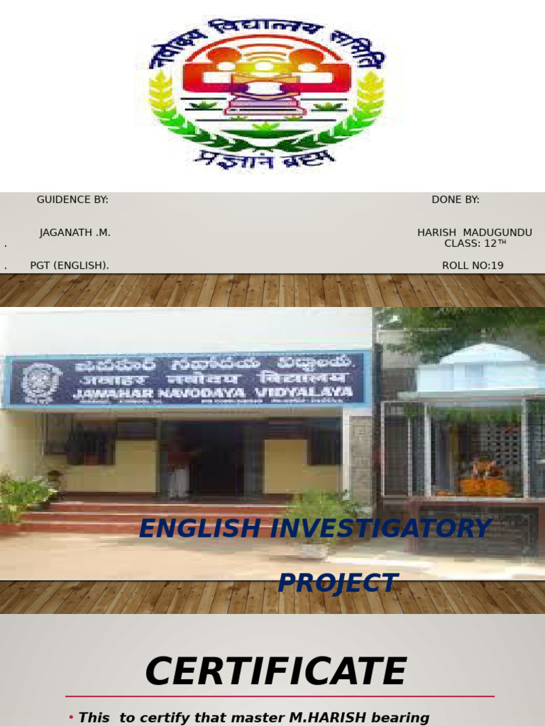 English Investigatory Project | PDF