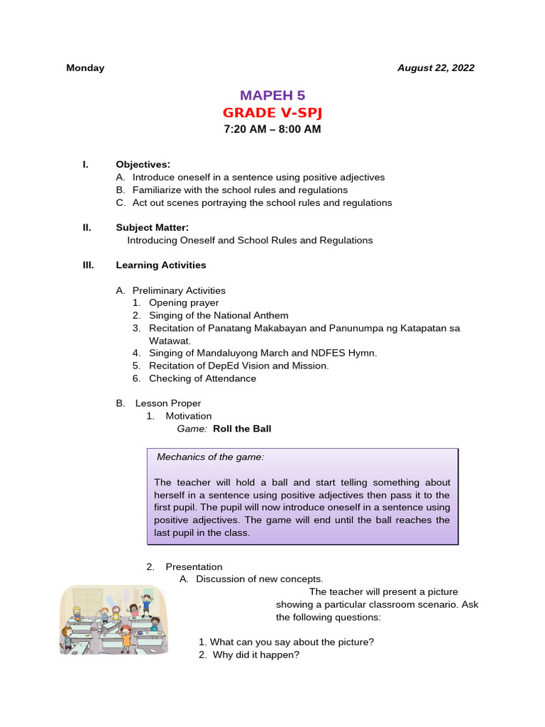 Lesson Plan Day 1 | PDF