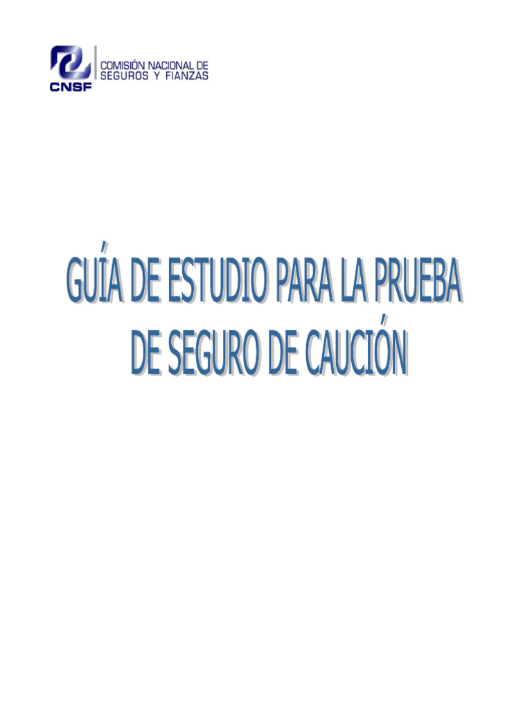 Gu_a_de_Seguro_de_Cauci_n | PDF