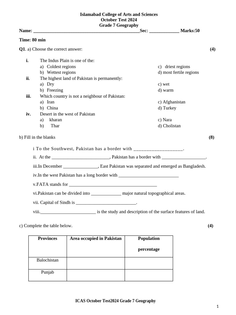 C7 Geography | PDF