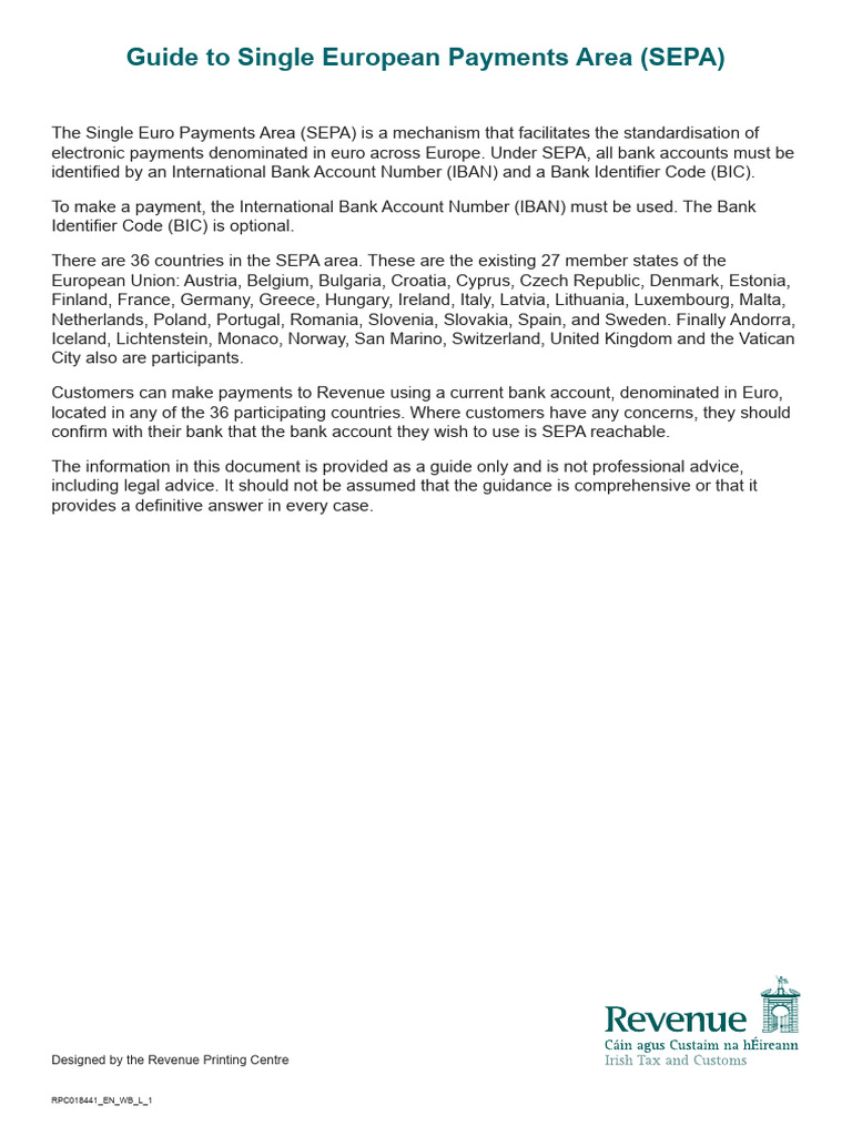 Guide To Sepa | PDF