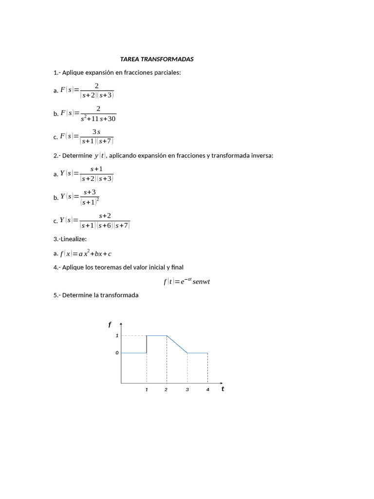 Tarea Transformadas | PDF