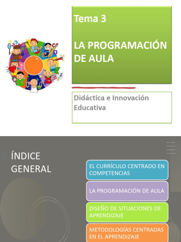 Tema3 - La Programacion de Aula 23-24 | PDF