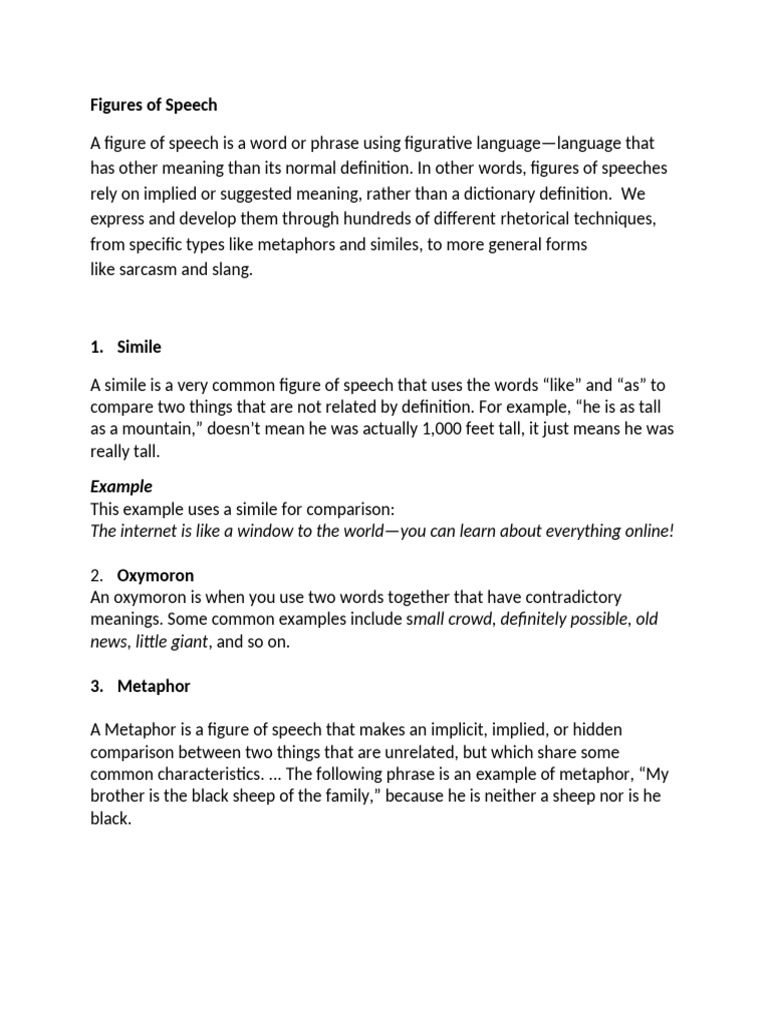 Figures of Speech-1 | PDF
