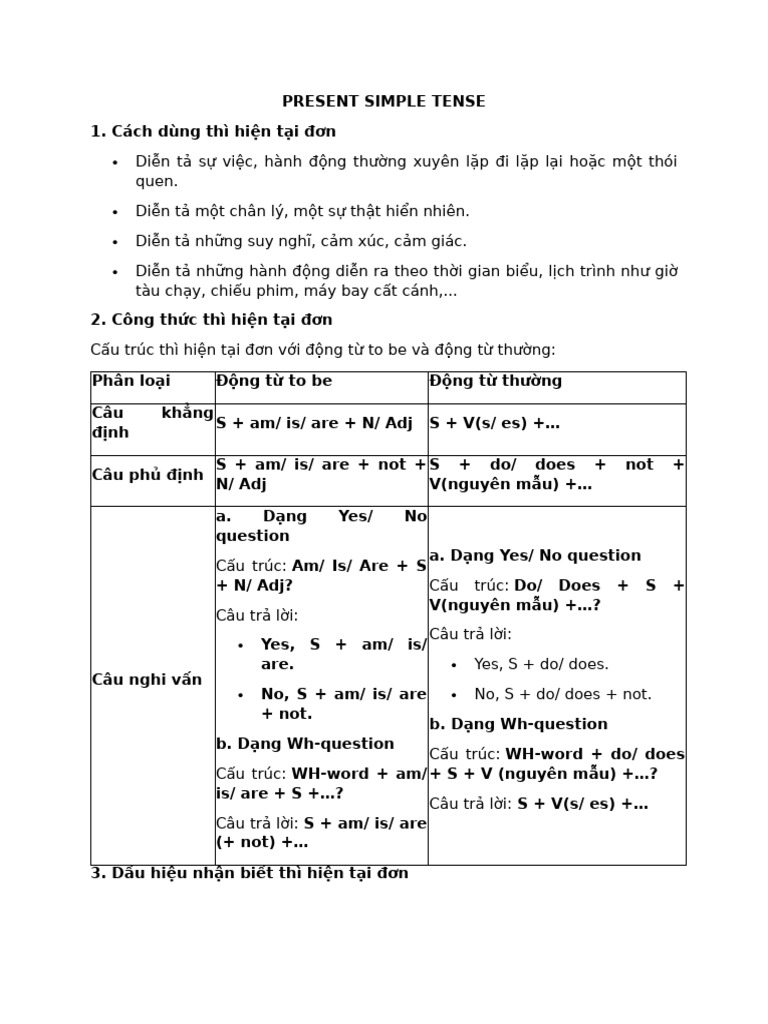 Present Simple | PDF