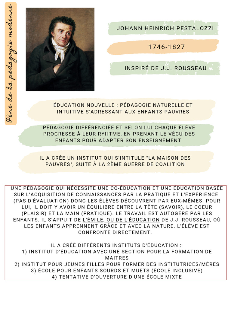 Johann Heinrich Pestalozzi | PDF