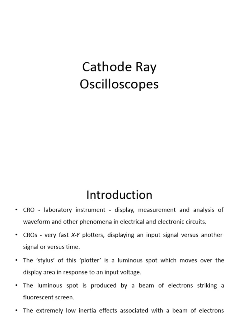Cathode Ray Oscilloscopes | PDF | Phase (Waves) | Science & Mathematics