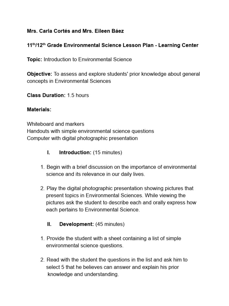 Introduction To Environmental Science | PDF