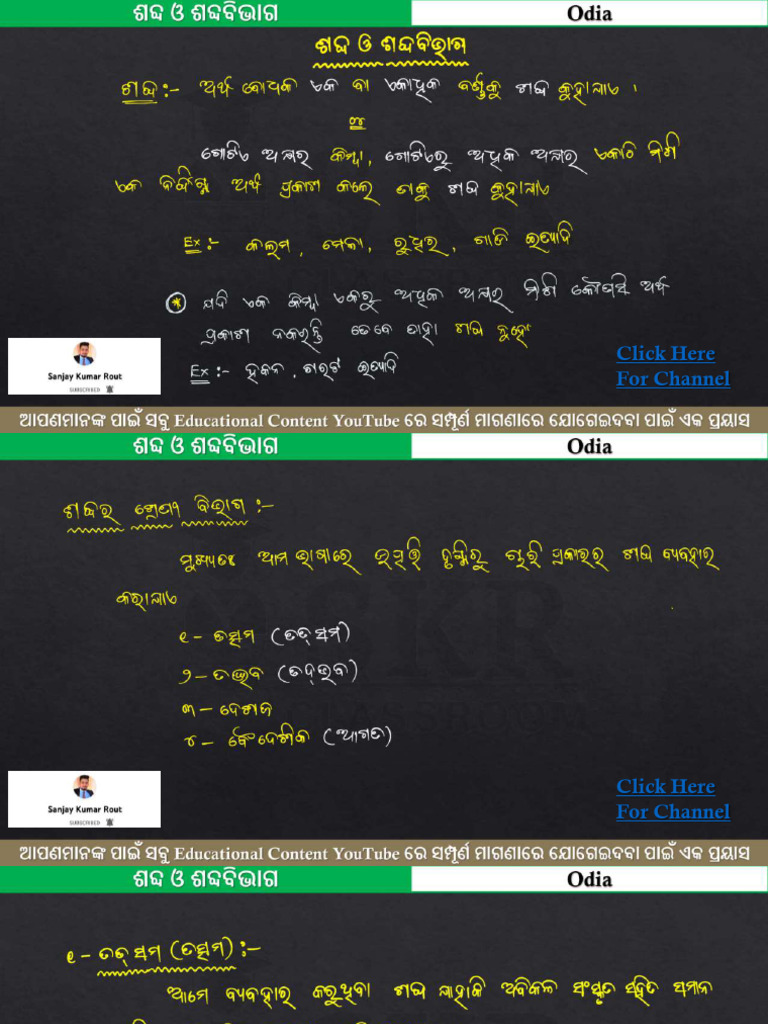 Odia Grammar Class-02 by Sanjay Kumar Rout | PDF
