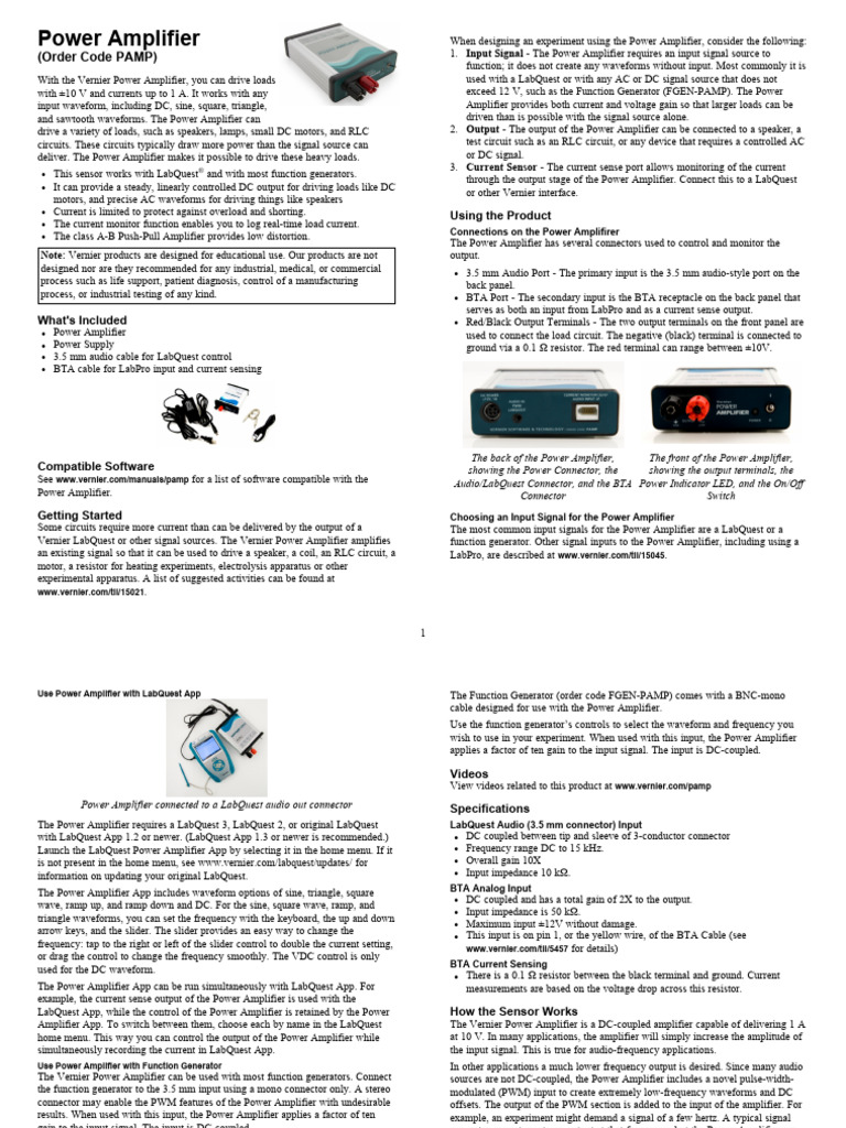 pamp power amp | PDF