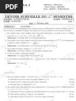 Epreuve Maths 1ère C | PDF