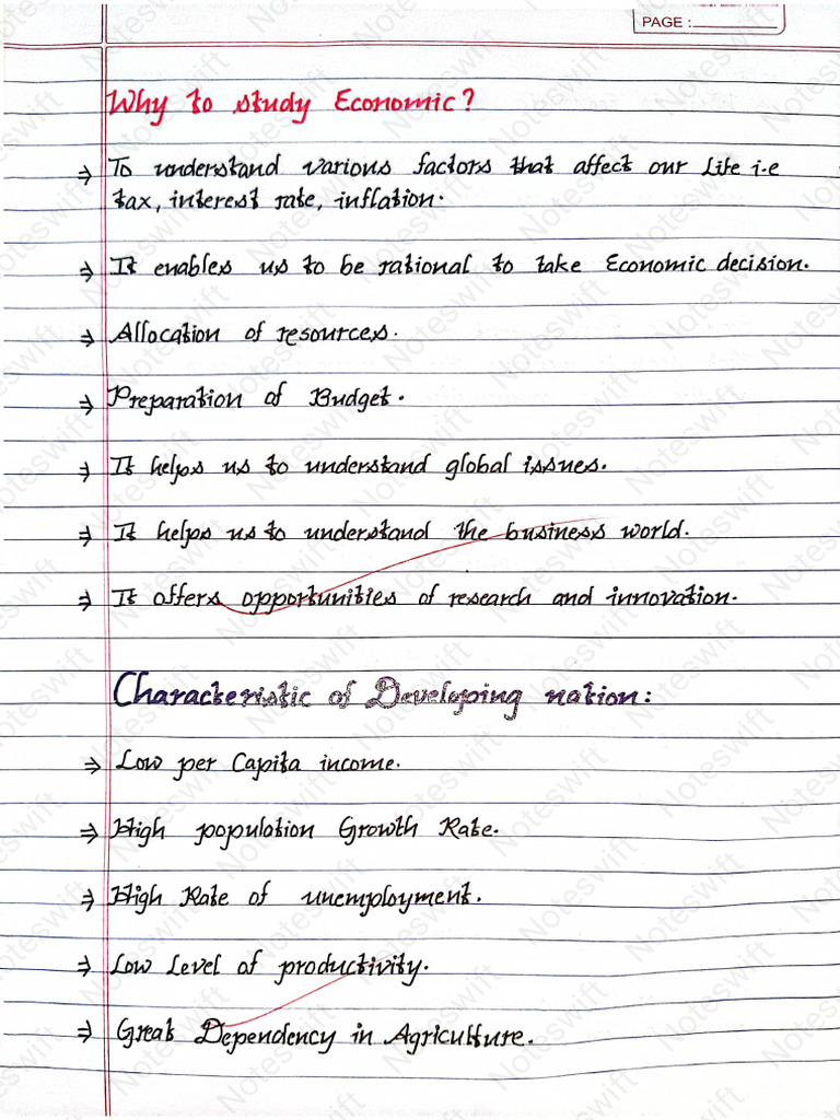 Class 11 Economics Chapter 1 | PDF