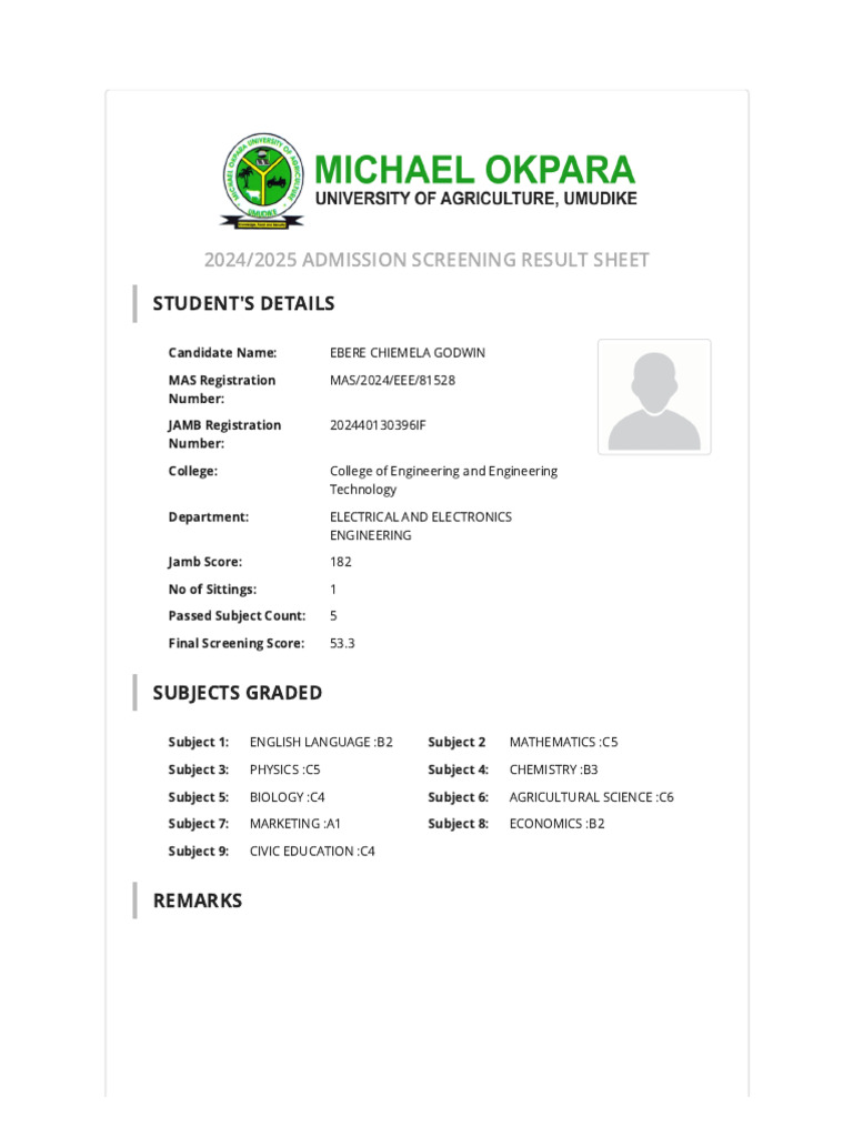Michael Okpara University of Agriculture, Umudike | PDF | Technology ...