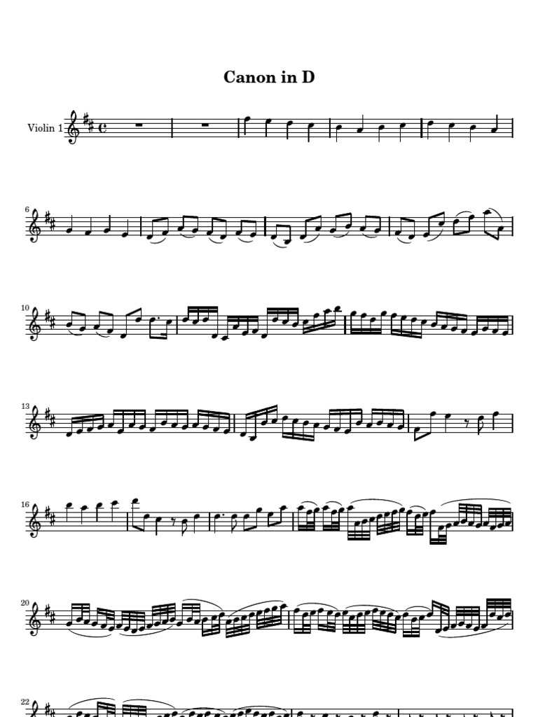 Canon in D (Violin) | Pachelbel's Canon | Compositions