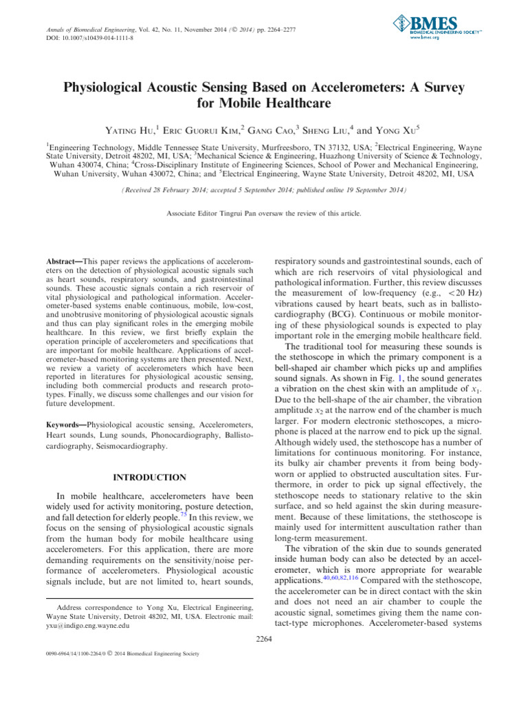 Physiological Acoustic Sensing Based On | PDF | Science & Mathematics