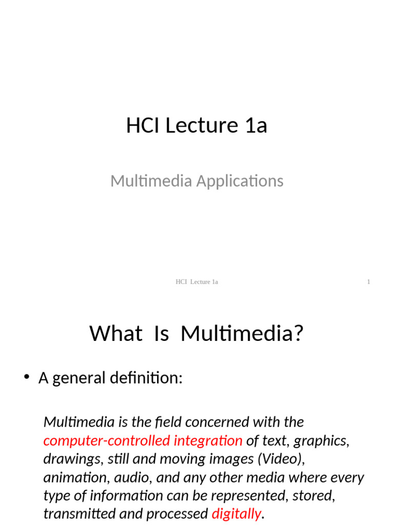 H1a MultimediaApplication | PDF