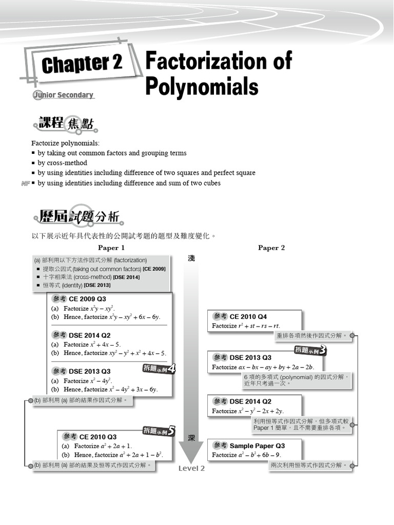 Ch2 Factorization of Polynomials | PDF