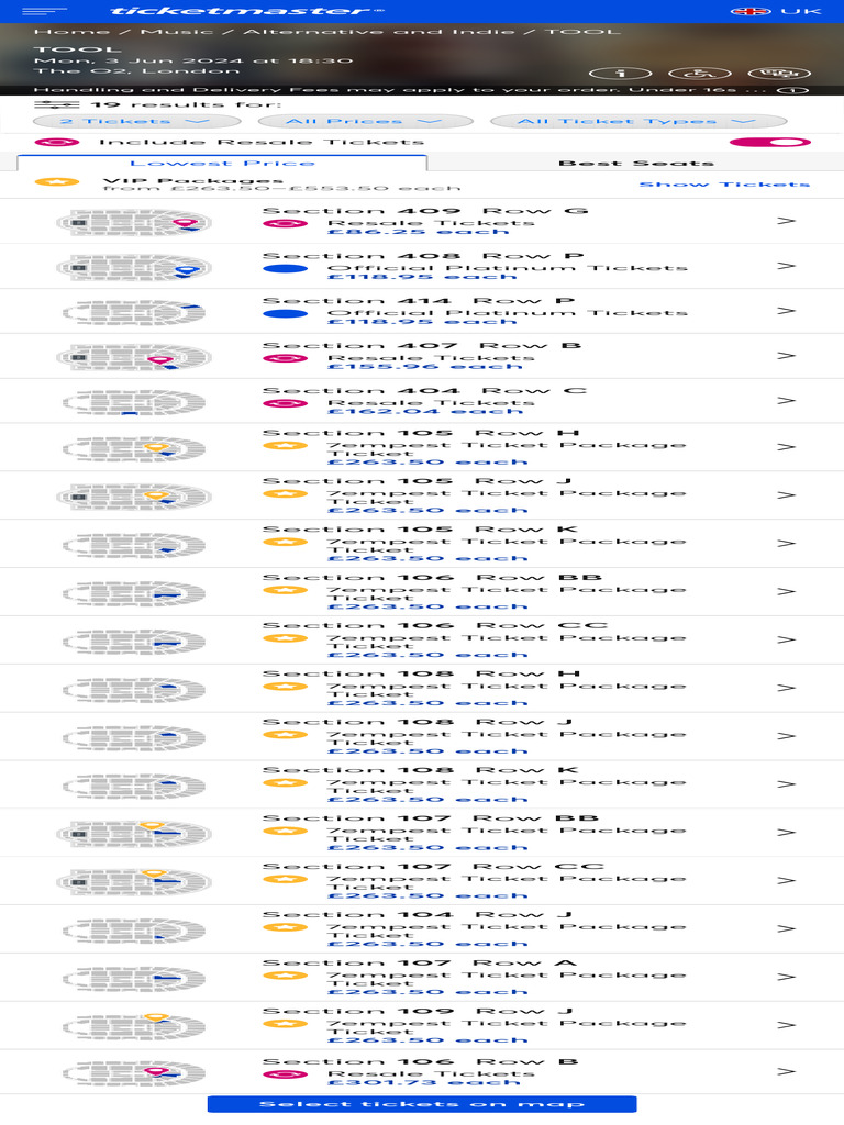 Tickets TOOL, London Mon, 3 Jun 2024 at 1830 Ticketmaster UK | PDF