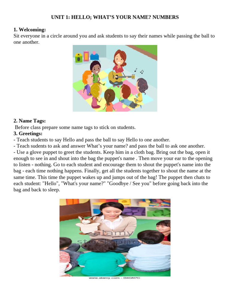 Unit 1 Number Lesson Plan | PDF