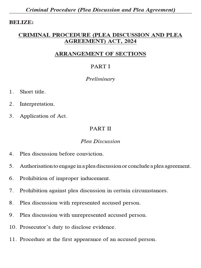 Criminal Procedure - Plea Discussion and Plea Agreement | PDF